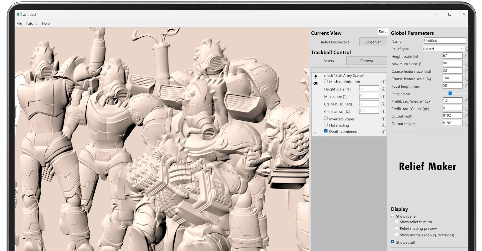 Relief Maker - Create manufacturable 3D Bas Reliefs