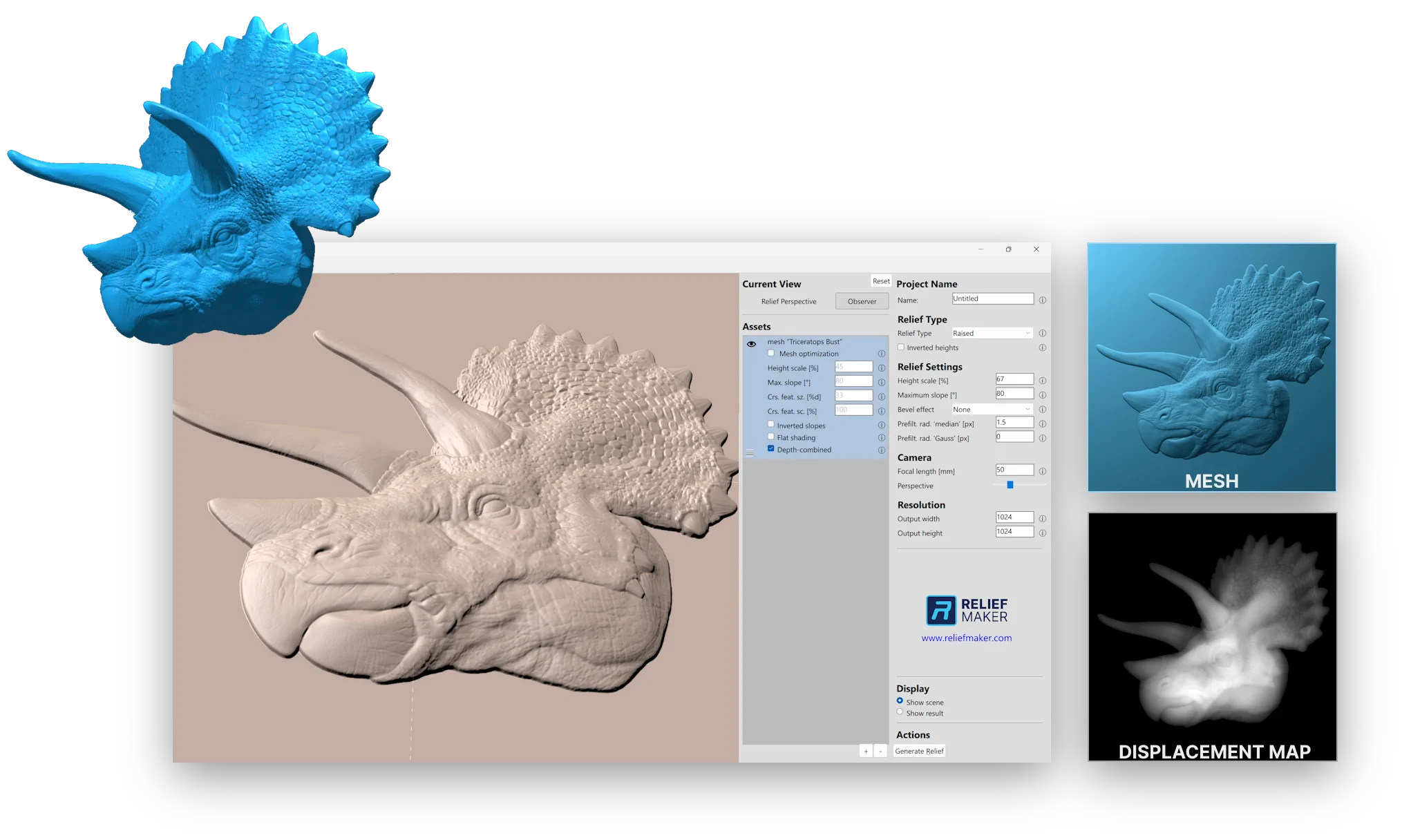 Relief Maker - Create 3D reliefs for your projects