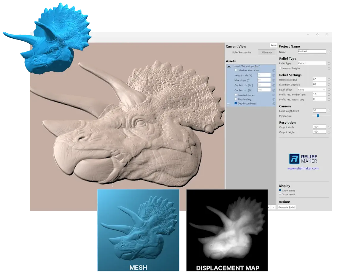 Relief Maker - Create manufacturable 3D Bas Reliefs
